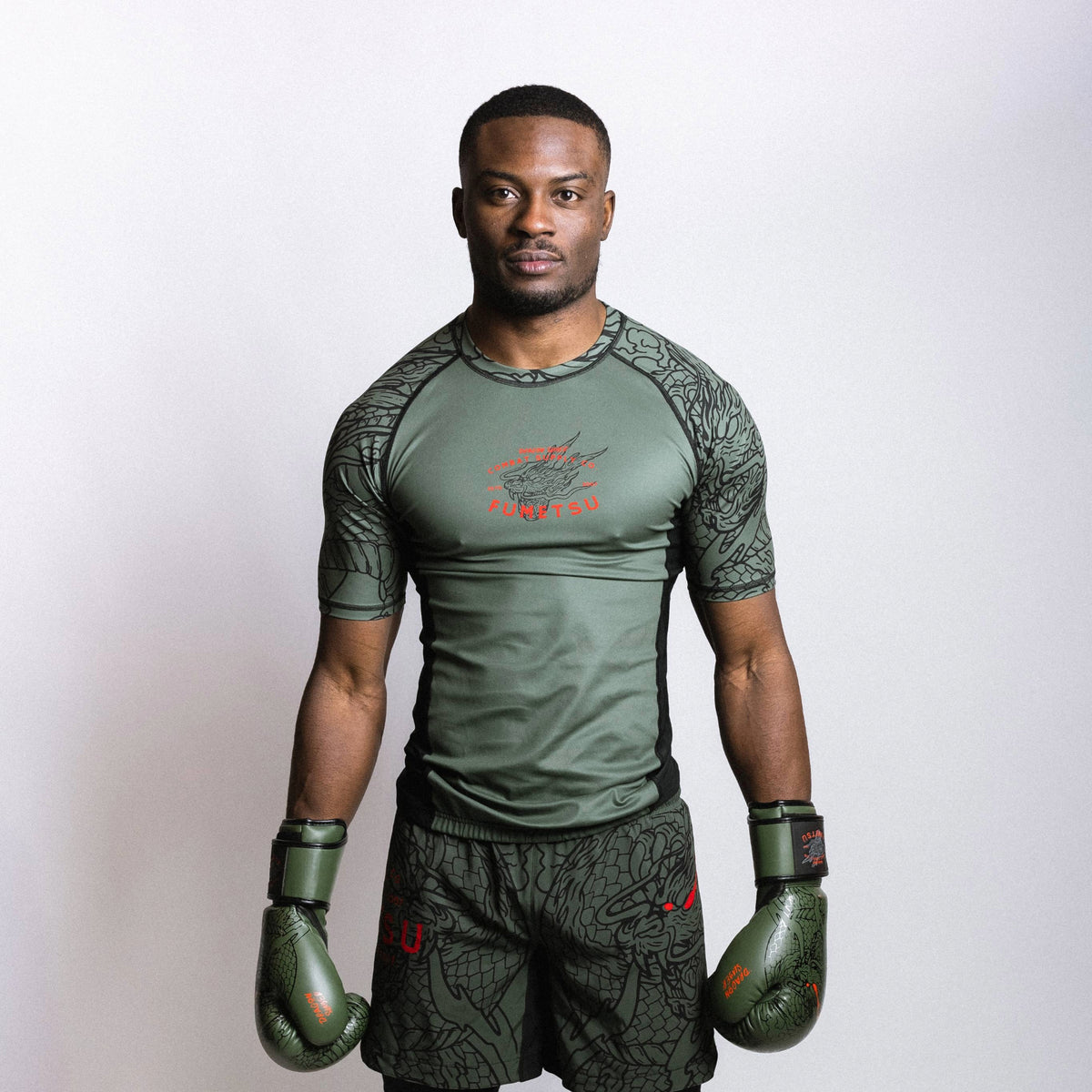 Fumetsu Dragon Slayer Short Sleeve Rash Guard Khaki/Orange from Bytomic ...