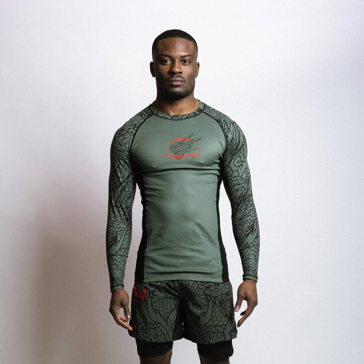 Fumetsu Dragon Slayer Long Sleeve Rash Guard Khaki/Orange from Bytomic ...