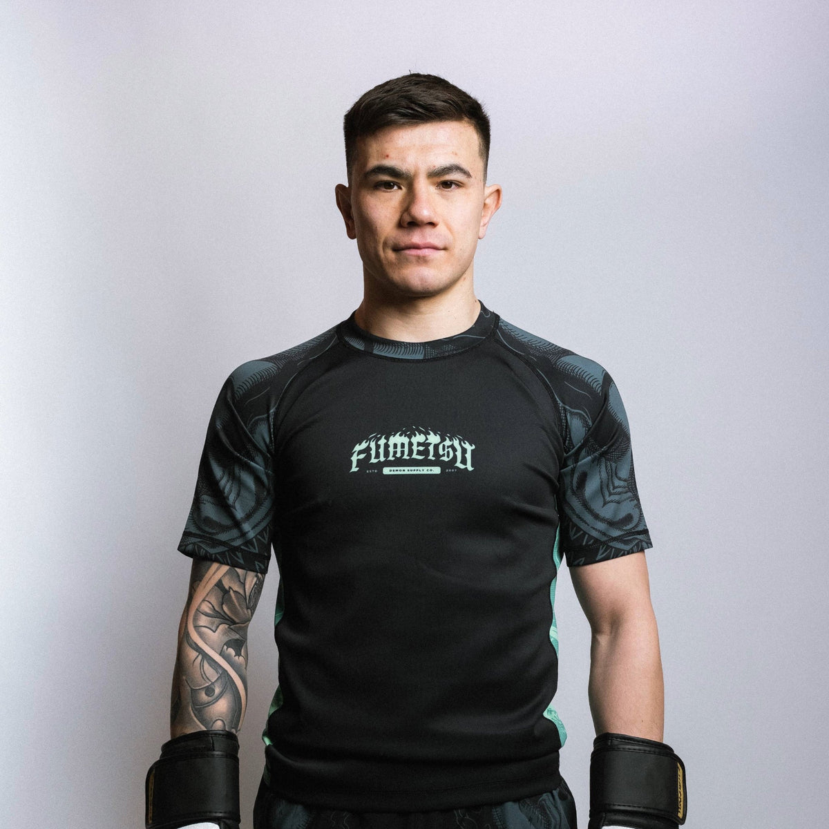 Fumetsu Oni Short Sleeve Rash Guard Black/Blue/Mint from Bytomic ...